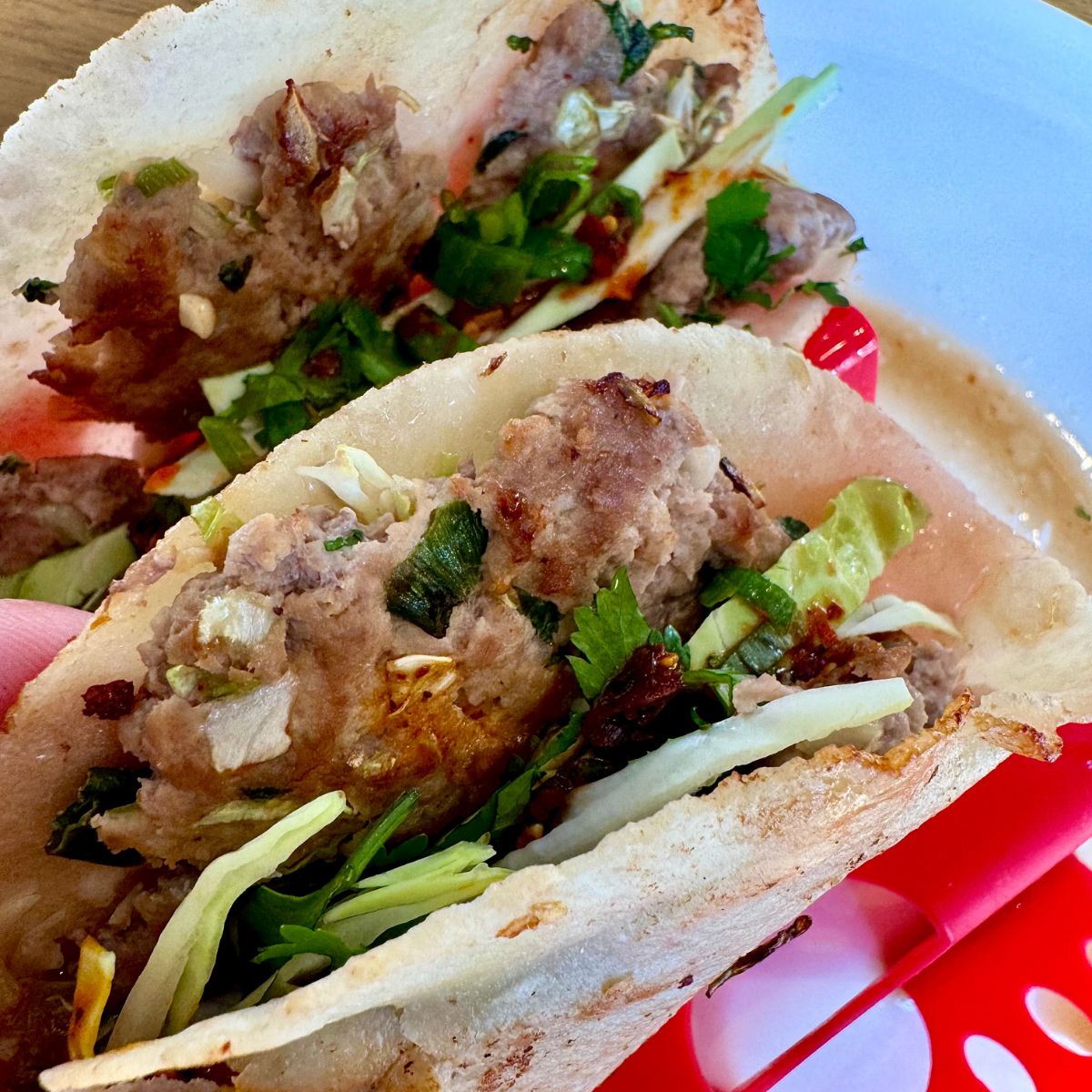 The Best Smash Dumpling Tacos - Meals With Maria